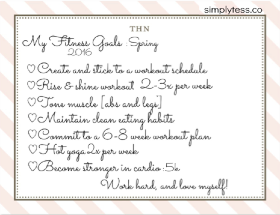 Spring/Summer Workout Routine, Fitness Goals & Tips – Simply Tess